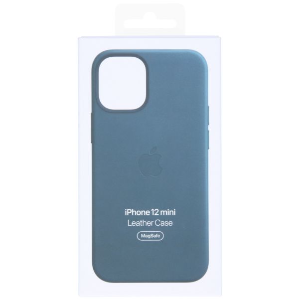Apple Leather Backcover MagSafe voor de iPhone 12 Mini - Baltic Blue ...