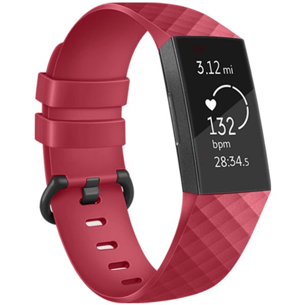 imoshion Siliconen bandje voor de Fitbit Charge 3 / 4 - Rood ...