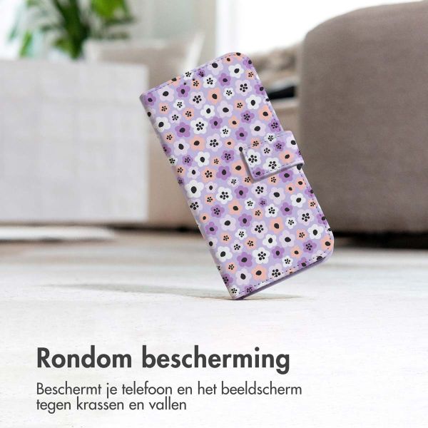 imoshion Design Bookcase voor de Google Pixel 6a - Purple Flowers ...