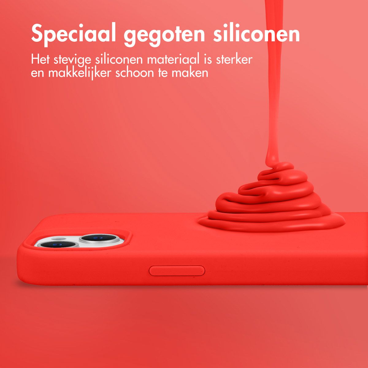 Accezz Liquid Silicone Backcover voor de Samsung Galaxy A14 (5G) - Rood ...