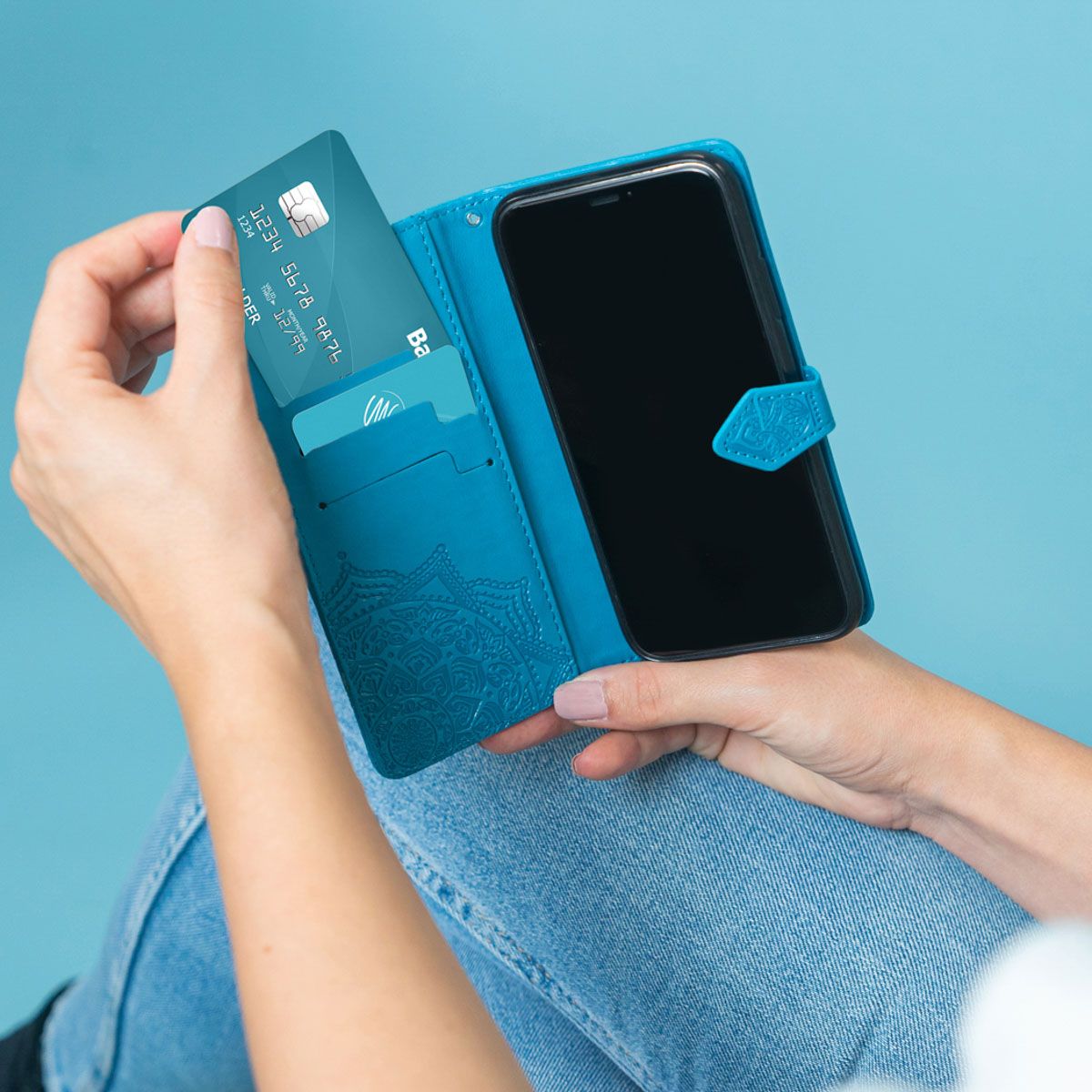 iMoshion Mandala Bookcase voor de Oppo A79 - Turquoise ...